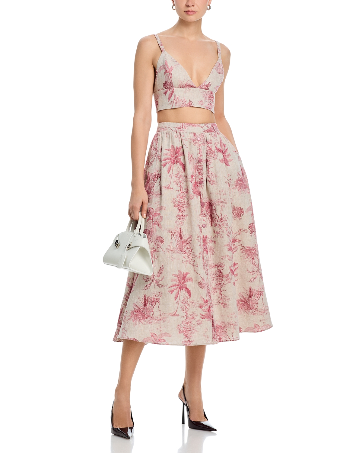 L'AGENCE L'agence Kaori Linen Bralette Top